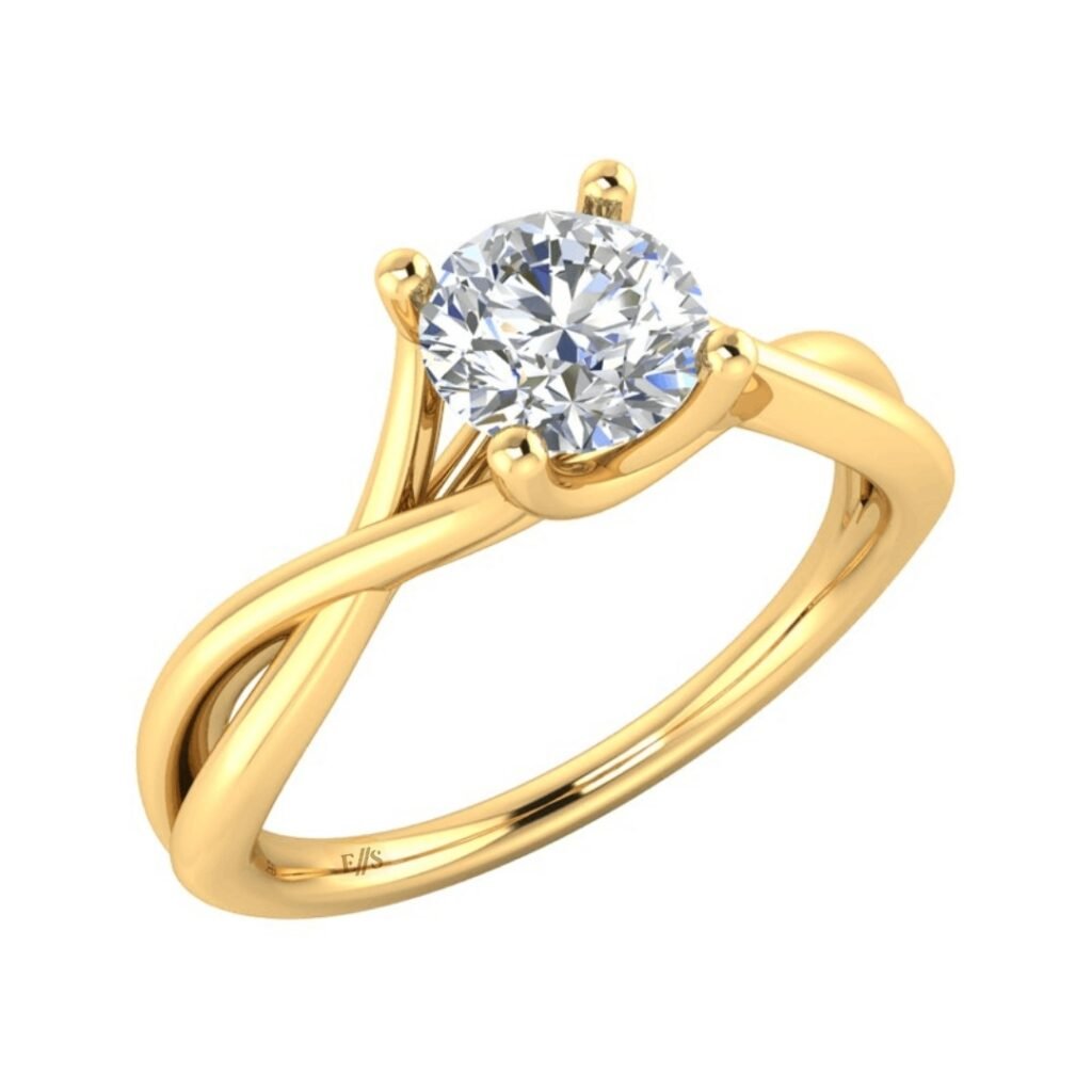 Twisted Shank Solitaire Ring - Elliston Jewelry